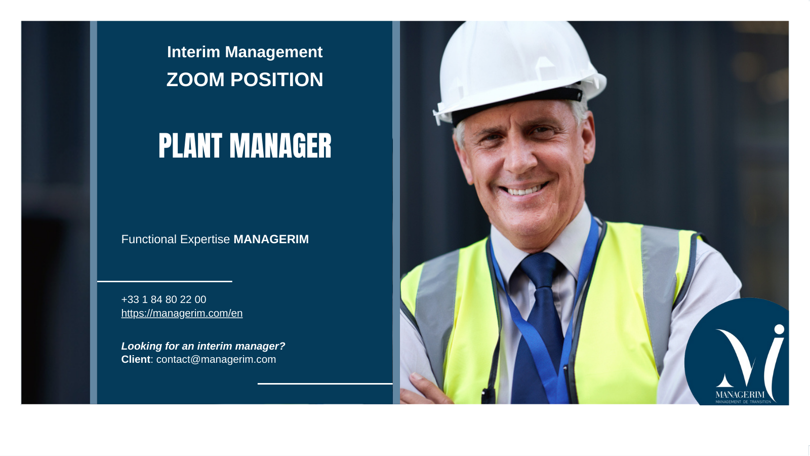 Interim Plant Manager I Zoom Position | Managerim