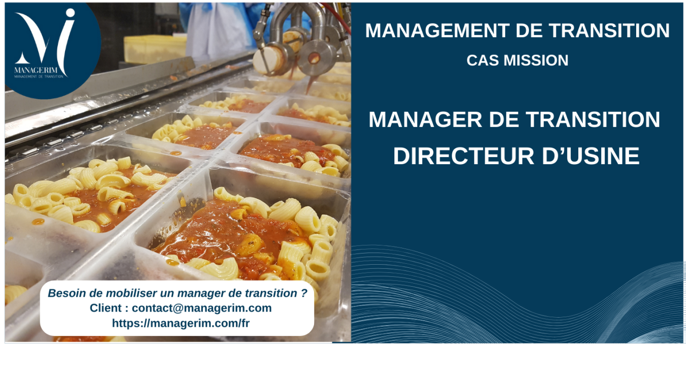 Manager de Transition - Directeur d'Usine - Industrie Agroalimentaire I ...